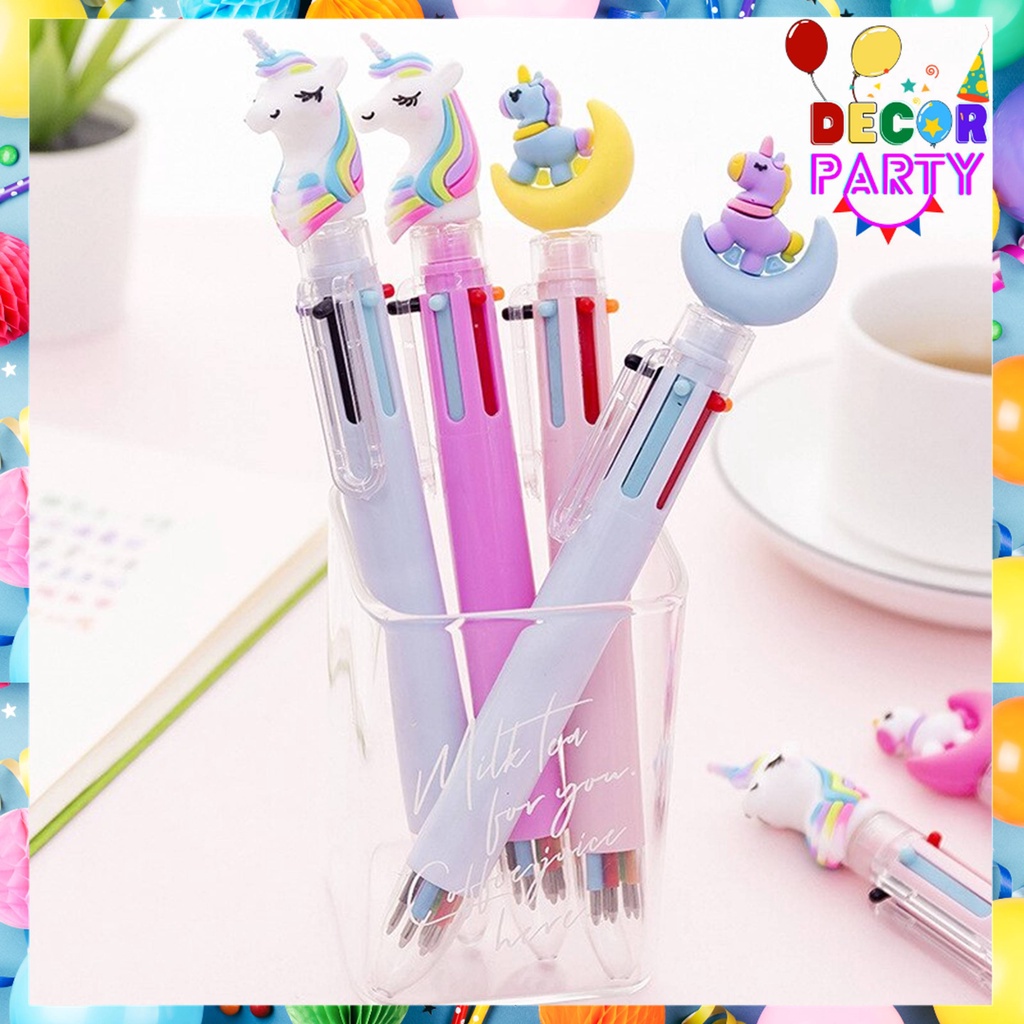 Jual DP Pena Karakter Mekanik 6 Warna Unicorn Full Moon Pulpen Motif ...