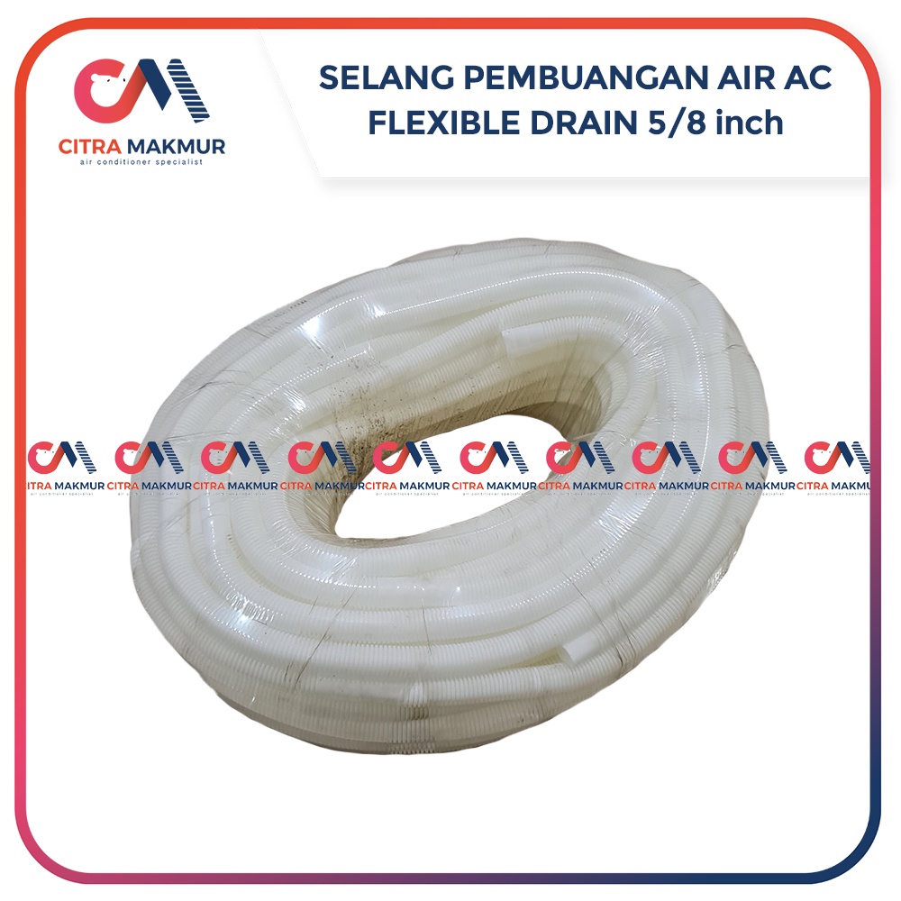 Jual Selang Fleksibel Pembuangan Air AC Meteran Flexible Putih 5/8 inci ...