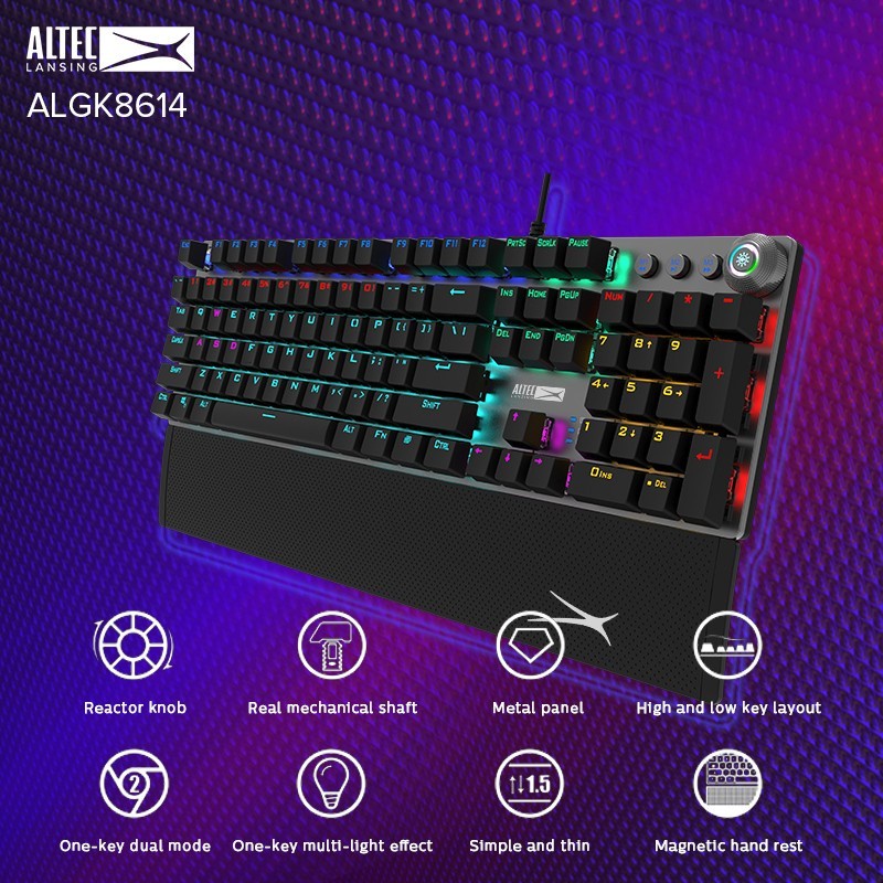 Jual KEYBOARD GAMING ALGK8614ALTEC LANSING MECHANICAL FIGHTER USB WIRED ...