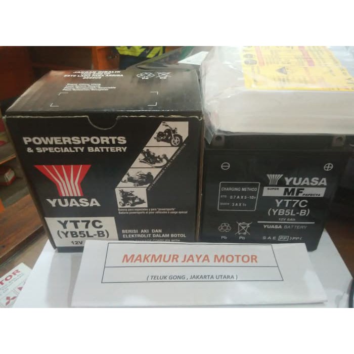 Jual ACCU/AKI MOTOR YUASA MAINTENANCE FREE YT7C (KERING) | Shopee Indonesia