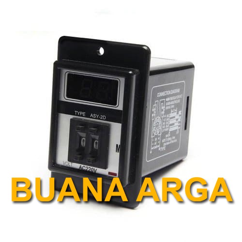 Jual Relay Digital Timer Fort ASY-2D Range 9.9S ; 9.9M 220VAC 50Hz ...