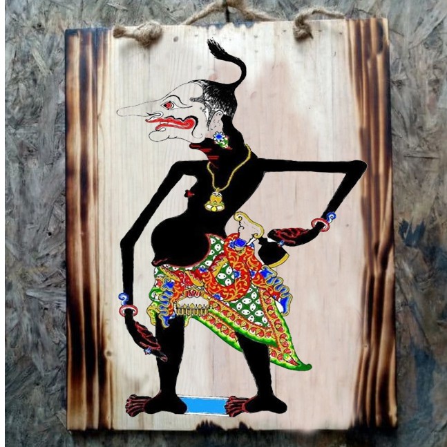 Jual HIASAN DINDING LUKISAN KAYU WAYANG PETRUK PAJANGAN VINTAGE ...