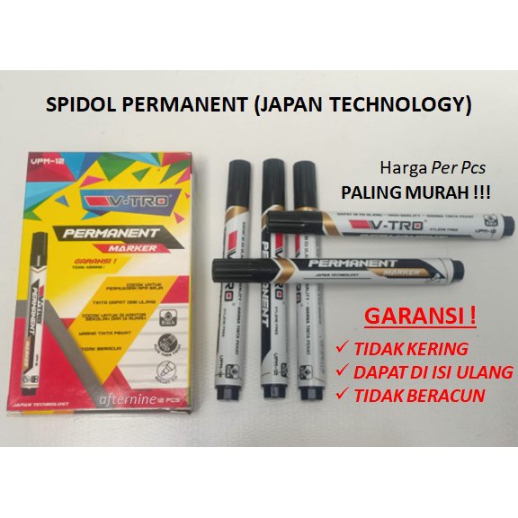 Jual SPIDOL PERMANENT / SPIDOL MARKER HITAM PERMANENT TERMURAH / SPIDOL ...