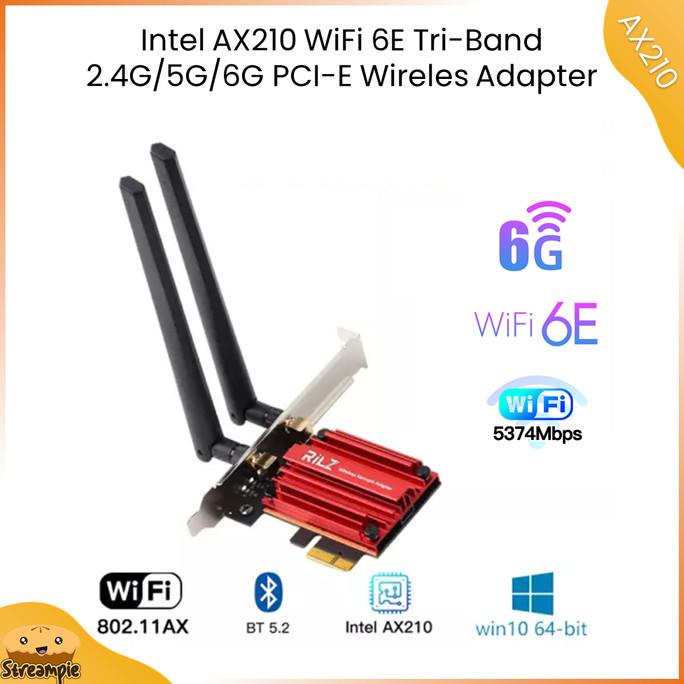Jual Intel AX210 WiFi 6E Tri-Band 2.4G/5G/6G PCI-E Wireless Adapter ...