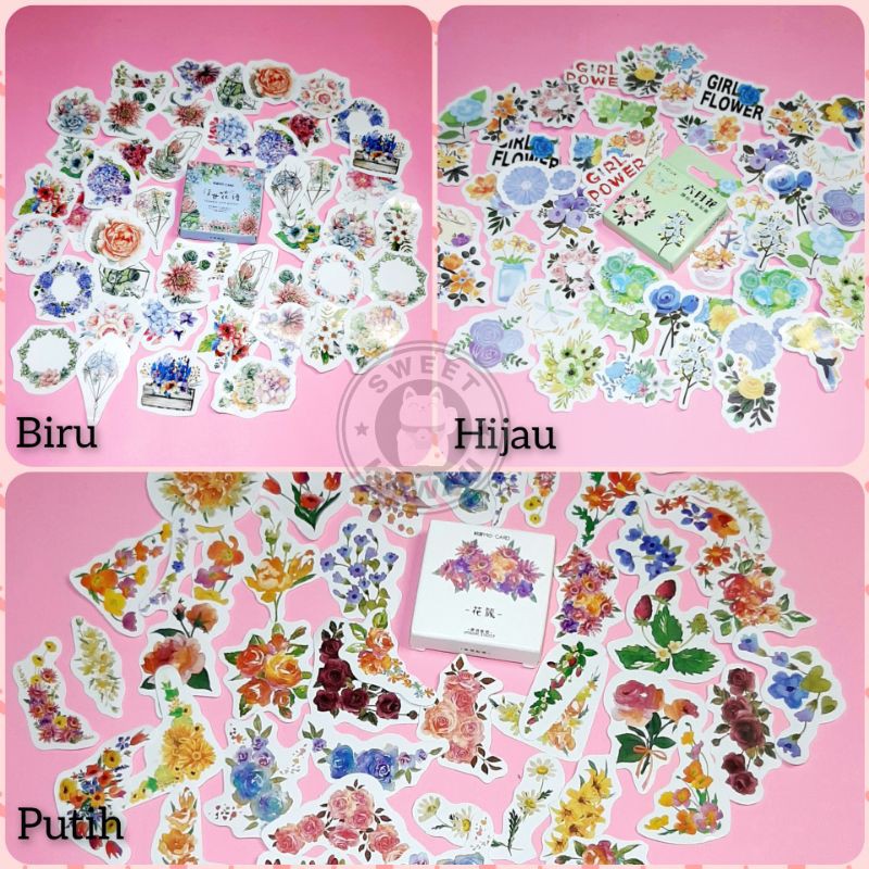 Jual Stiker Fancy Desain Bunga Flower and Plants | Shopee Indonesia