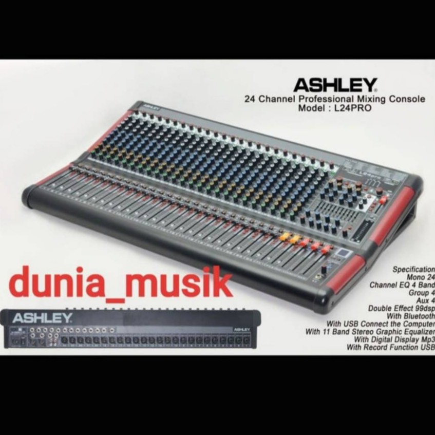 Jual mixer ashley L24PRO L 24 PRO (24CHANNEL)ORIGINAL garansi 1 tahun ...