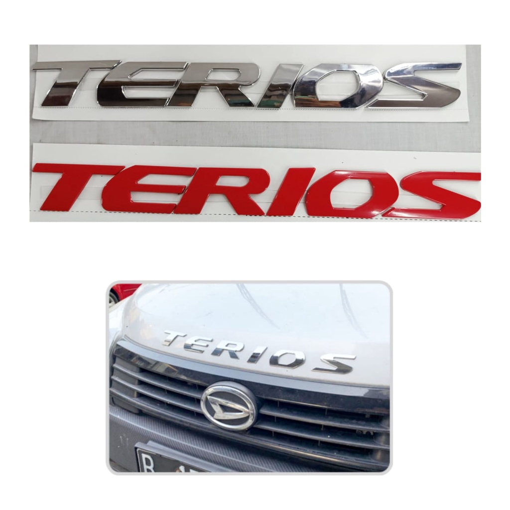Jual {Pku_Imp} Stiker Emblem LOGO Kap Mesin TERIOS hitam merah chrome ...