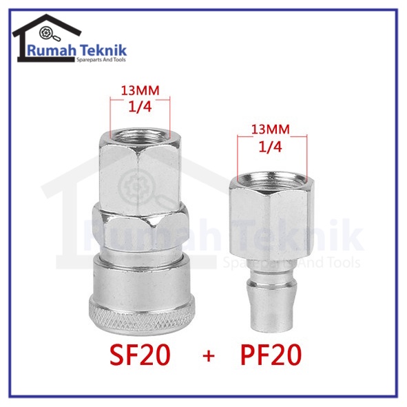 Jual Quick Coupler 20 SF dan 20 PF Untuk Kompresor Angin Atau Peralatan ...
