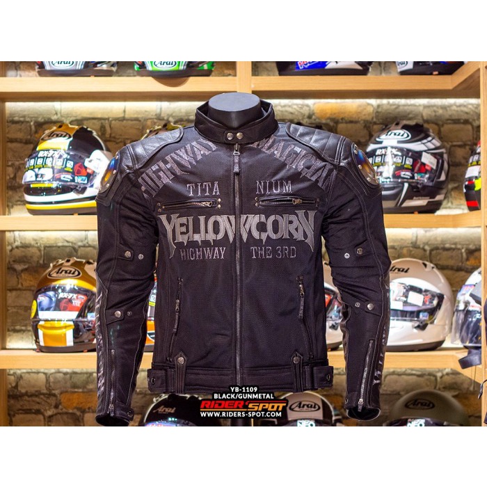Jual MOTOR-JAKET- JAKET MOTOR YELLOW CORN YB-1109 TITANIUM BLACK ...
