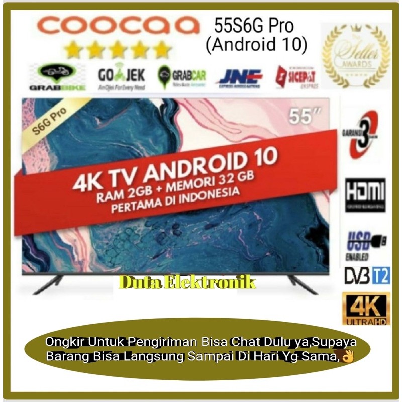 Jual LED COOCAA 55 inch 55S6G PRO Smart Android 10 Garansi resmi Google ...