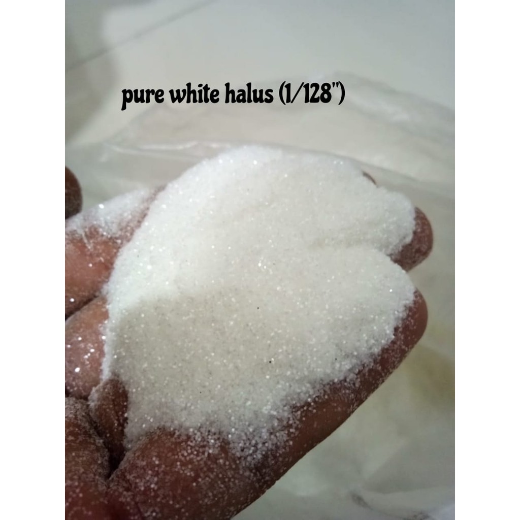 Jual Serbuk Glitter Putih 50gr/Serbuk Glitter Putih100gr/Glitter White ...