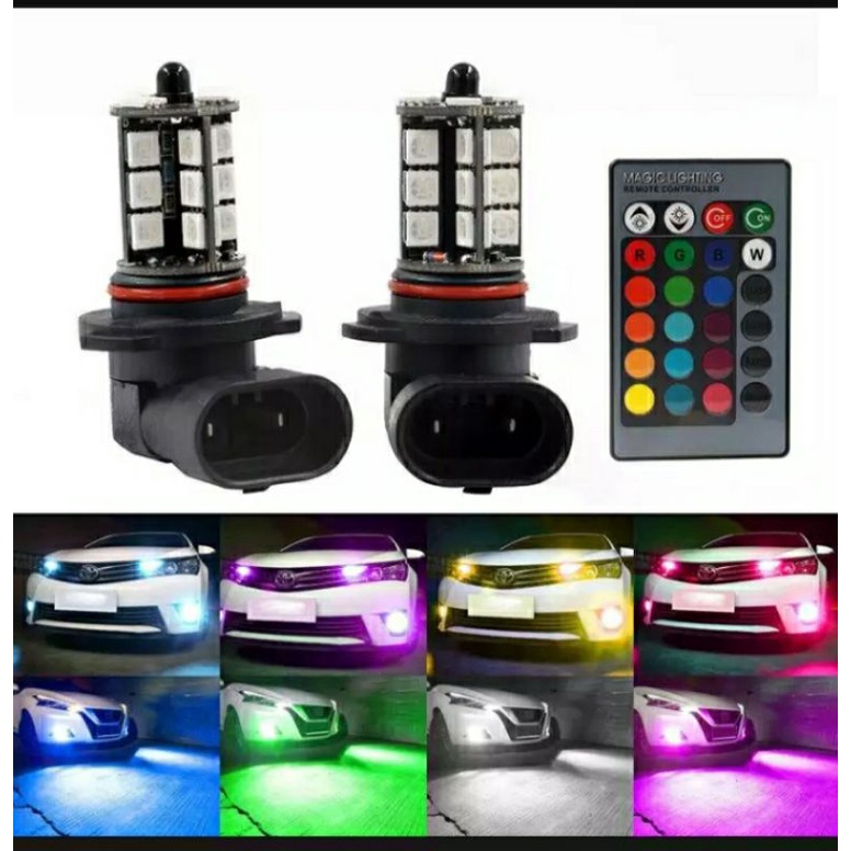 Jual LAMPU LED FOGLAMP H11 RGB 27 TITIK REMOT 5050 SET | Shopee Indonesia