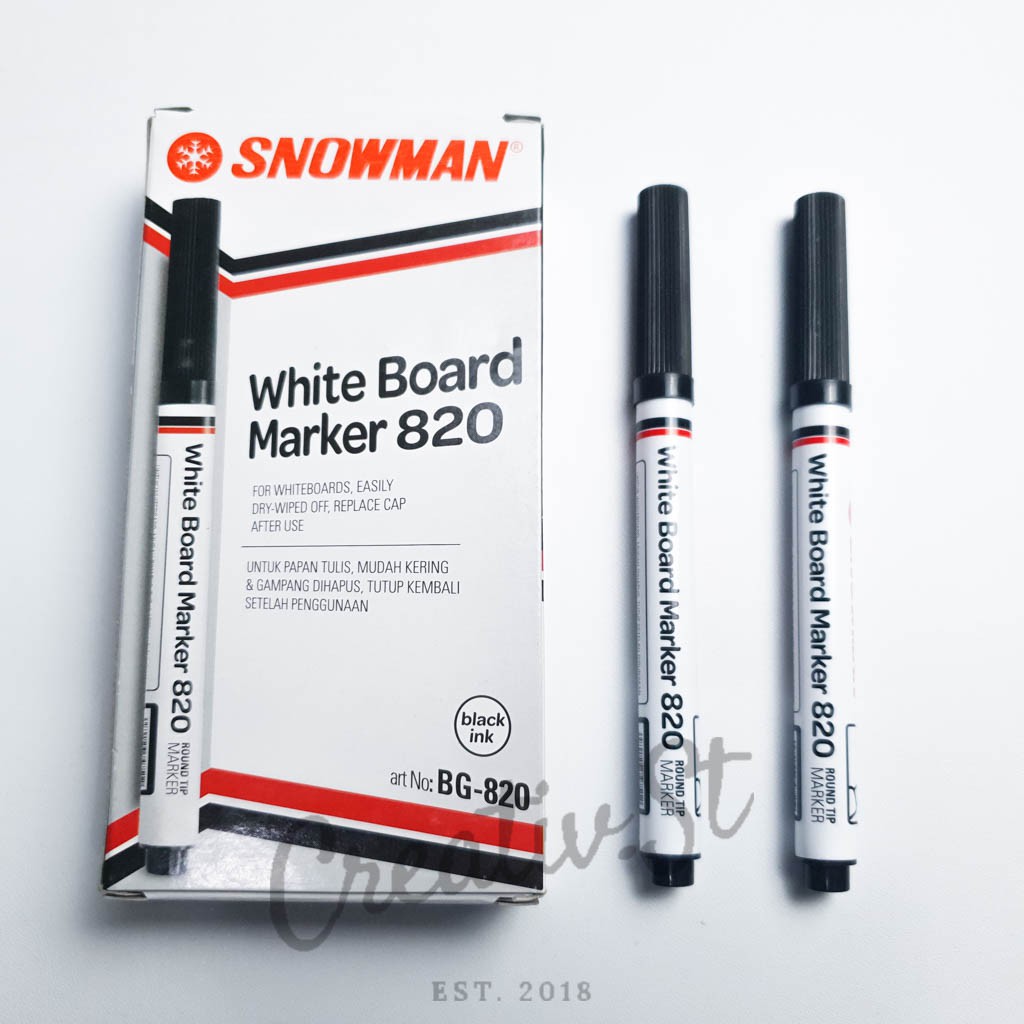 Jual SNOWMAN Spidol Whiteboard Fine Tip Bg-820 H Marker Papan Tulis ...