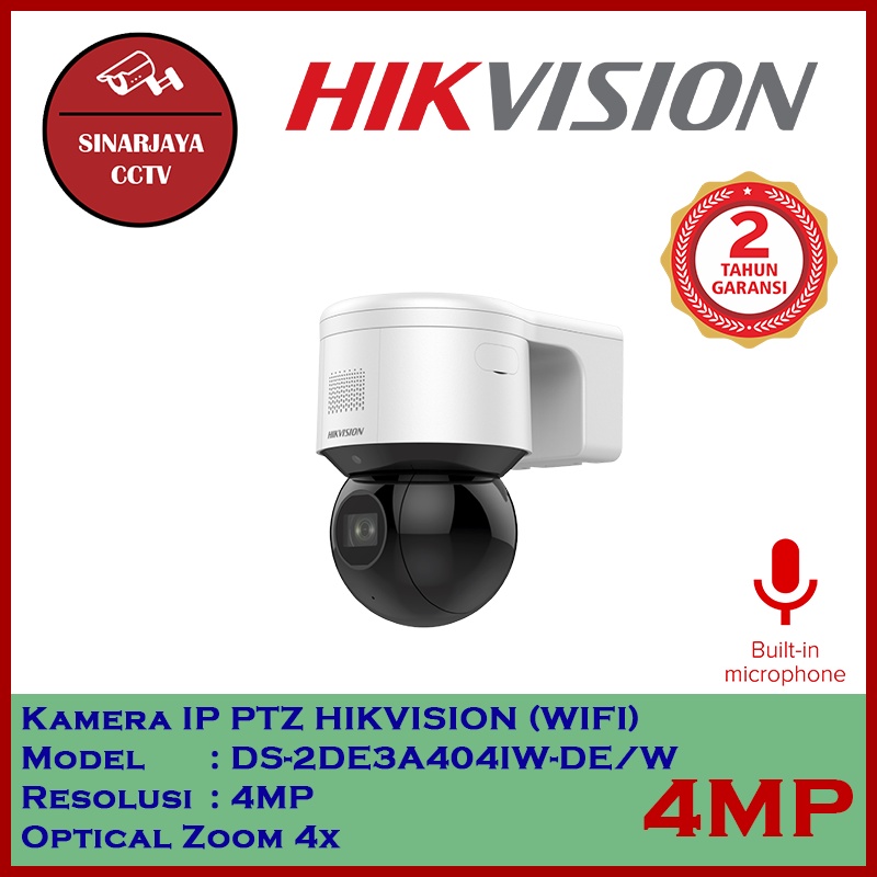 Jual IP PTZ Kamera Hikvision DS-2DE3A404IW-DE/W Wifi 4MP 4X Optical ...