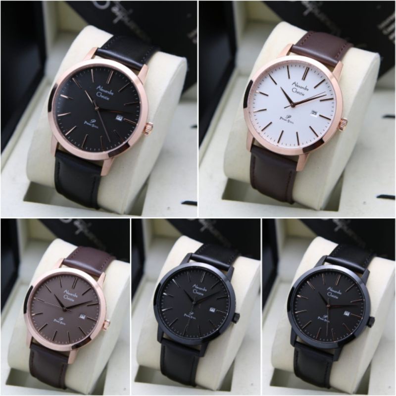 Jual ORIGINAL Jam Tangan Pria Alexandre Christie AC 1007 Leather ...