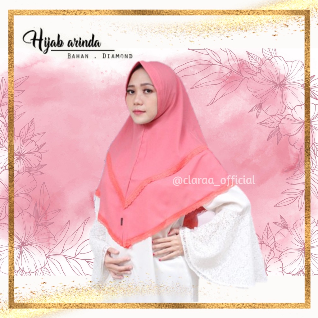 Jual JILBAB INSTAN ARINDA JILBAB RENDA HIJAB INSTAN 2 LAYER KERUDUNG ...
