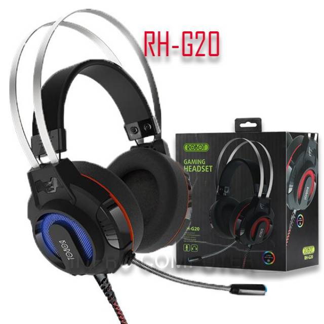 Jual Headphone headset gaming merk Robot tipe RH-G20 with 7 colour LED ...