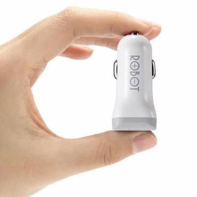 Jual CAR Charger ROBOT RT-C06 RT-C07 RTC07 2,4a charging mobil with cable kabel WHITE PUTIH ...