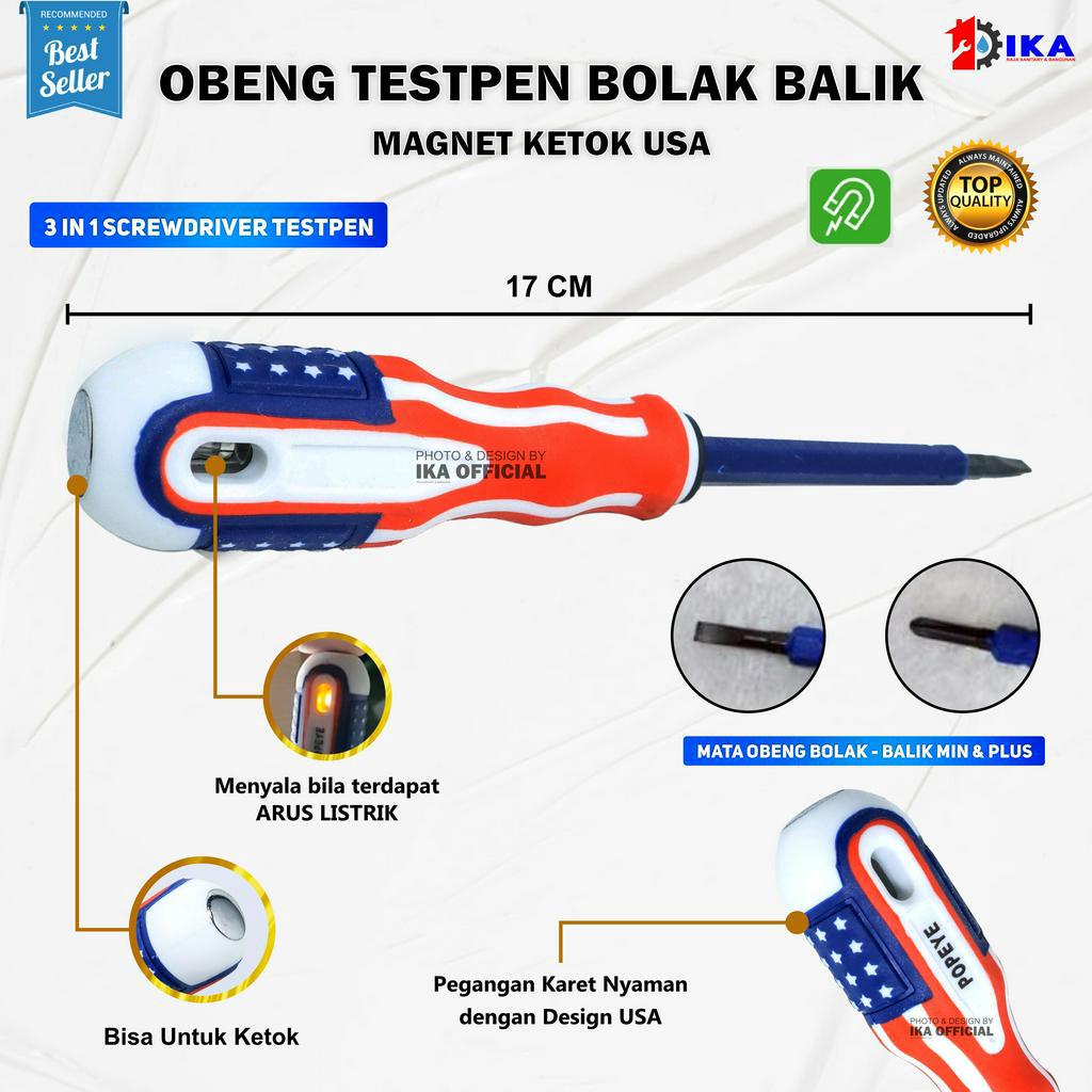 Jual Obeng Bolak Balik Usa Amerika 4 Inch Obeng Plus Minus Termurah Obeng 2 Way Usa 4 Inch 
