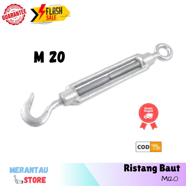 Jual Span Skrup M20 Baut Ristang Span M 20 Sekrup Turn Buckle Jarum ...