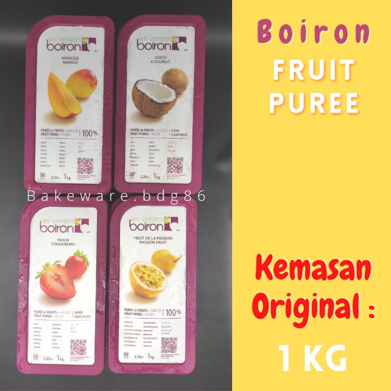Jual BOIRON FRUIT PUREE 1 KG BUAH ASLI BEKU 100% / MANGO PUREE ...