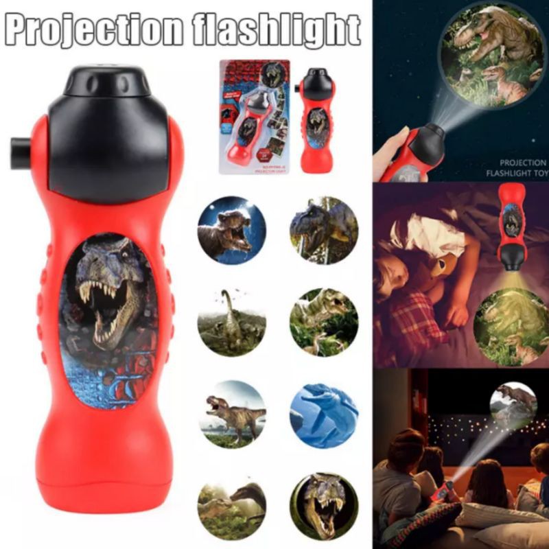 Jual Mainan Lampu Proyektor Dinosaurus 24 Gambar/Obor Proyeksi Senter ...