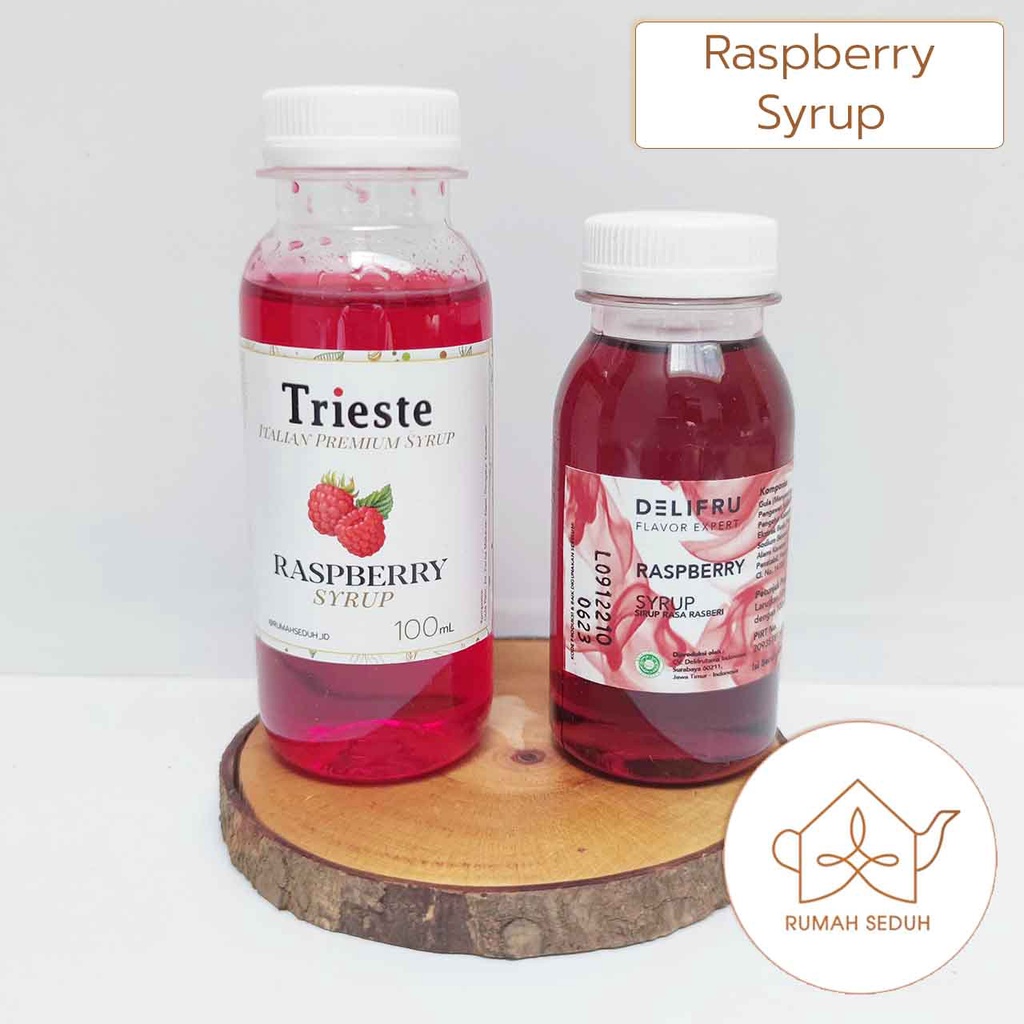 Jual 100 mL Trieste Raspberry Syrup - DELIFRU Sirup Buah Rasberi ...
