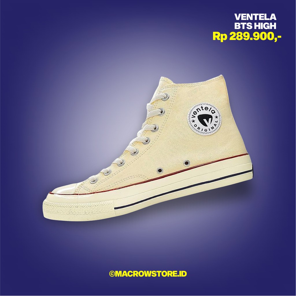 Jual Sepatu Ventela Bts Cream High - Sneakers Ventela Original | Shopee ...
