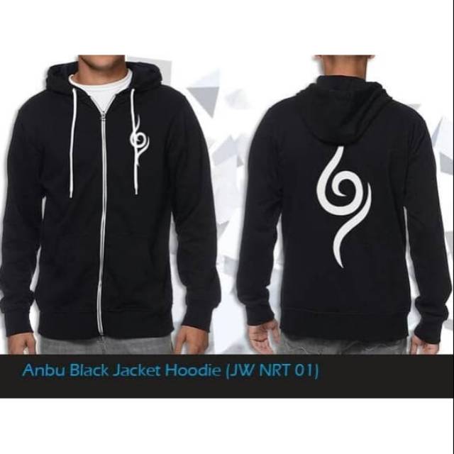 Jual Jaket Anime Naruto Anbu Konoha Black Hoodie JW NRT 01 | Shopee ...