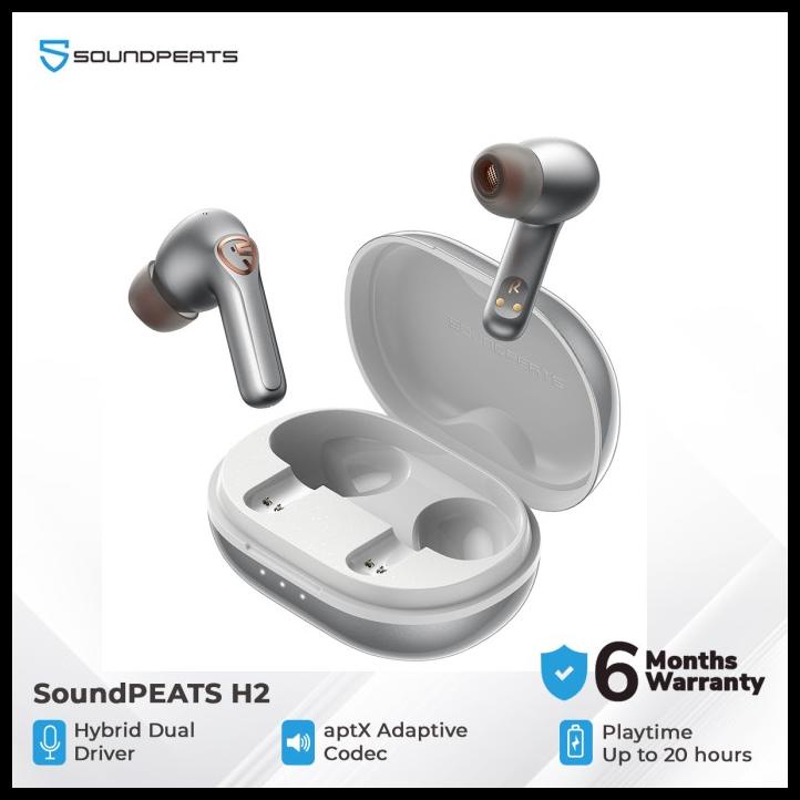 Jual Soundpeats H2 Hybrid Dual Driver & Qcc3040 True Wireless Earbuds ...