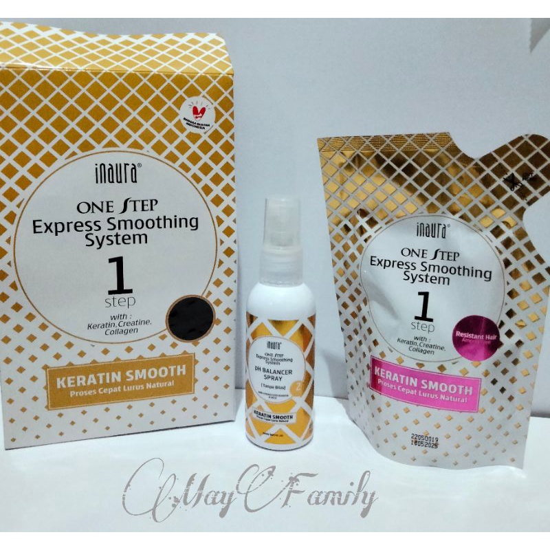 Jual Inaura one step express smoothing system 130ml keratin smooth | Shopee Indonesia