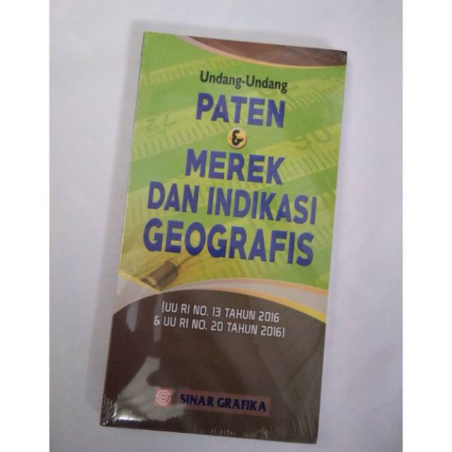 Jual Buku Undang Undang Paten Dan Merek Dan Indikasi Geografis Shopee Indonesia 