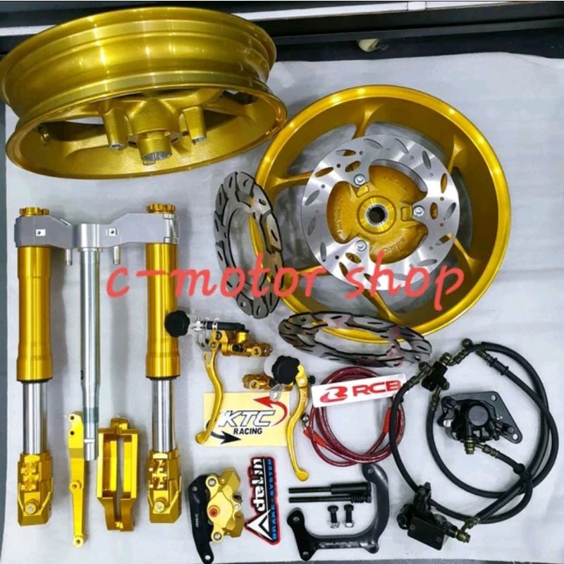Jual Sepaket Komplit Velg Axio Aerox Upside Down Nui Aerox Master Rem ...