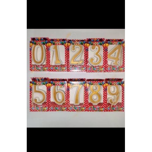 Jual Llilin Angka Ulang Tahun Trinity / Warna Gold Pink Blue Birthday ...