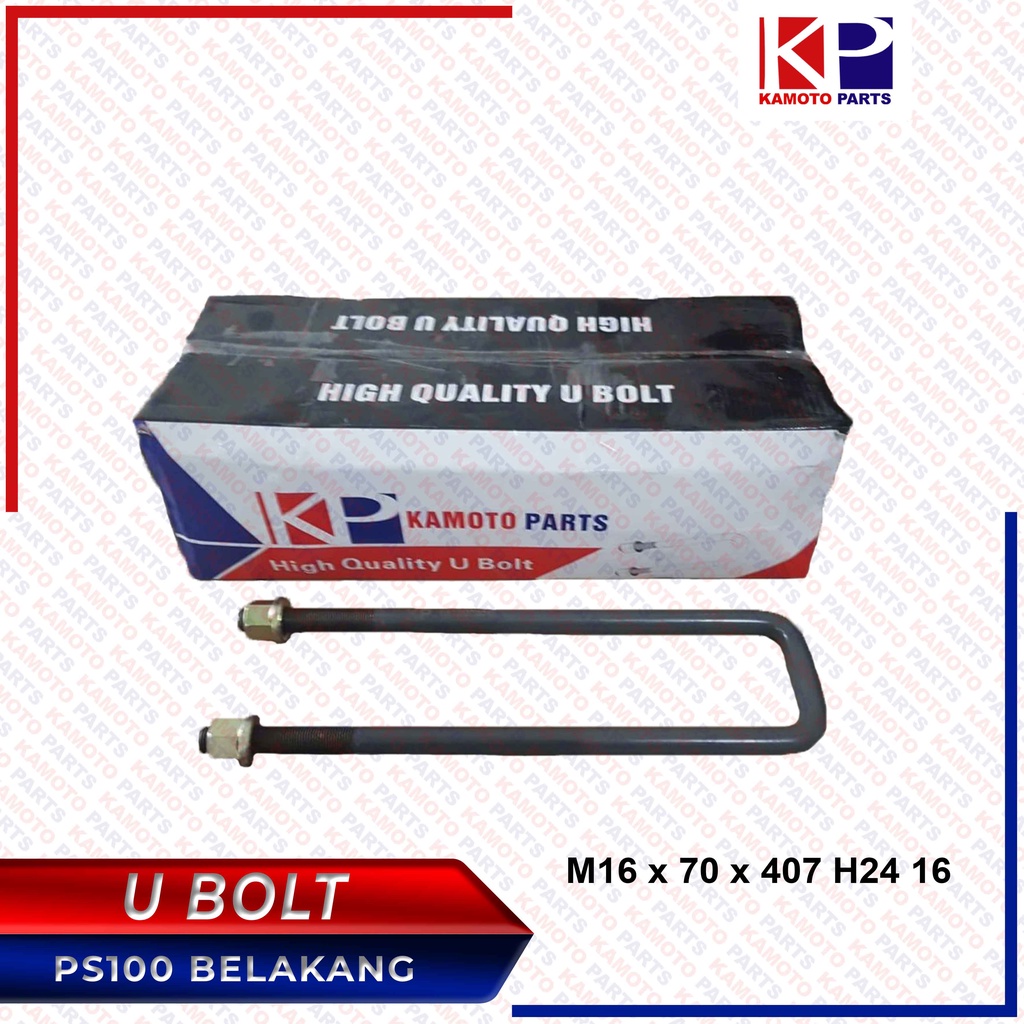 Jual U BOLT BOHEL BAUT U PS100 BELAKANG 16 INCH M16 x 70 x 407 H24 ...
