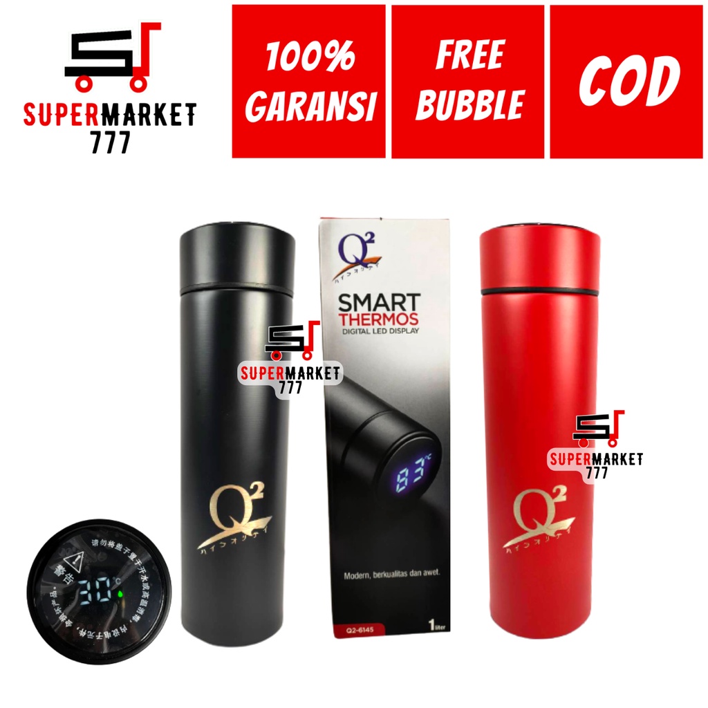 Jual SMART THERMOS DIGITAL BOTOL AIR MINUM PANAS VACUUM FLASK Q2 6145 ...