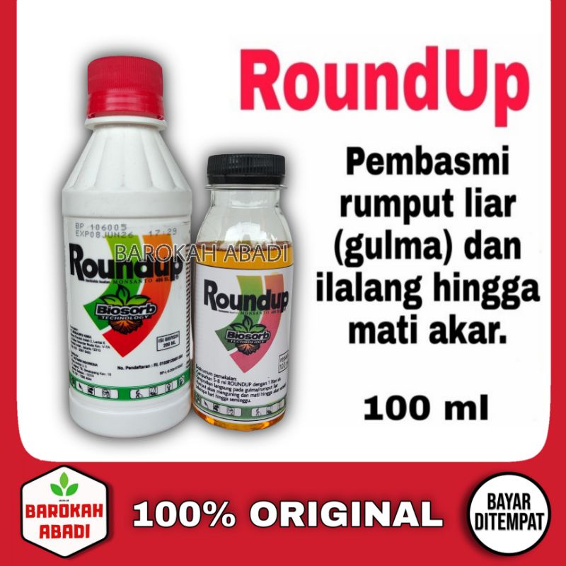 Jual ROUNDUP 486SL (Kemasan Repack 100ML) herbisida pembasmi gulma ...