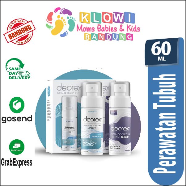 Jual Deorex Body Odorizer Spray 60 ML Non Pragrance & Musk (Penghilang ...