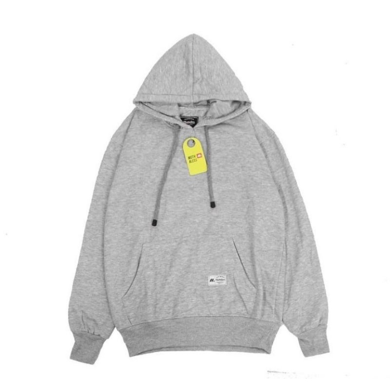 Jual Hoodie Polos Premium Basic Abu-abu Distro | Shopee Indonesia