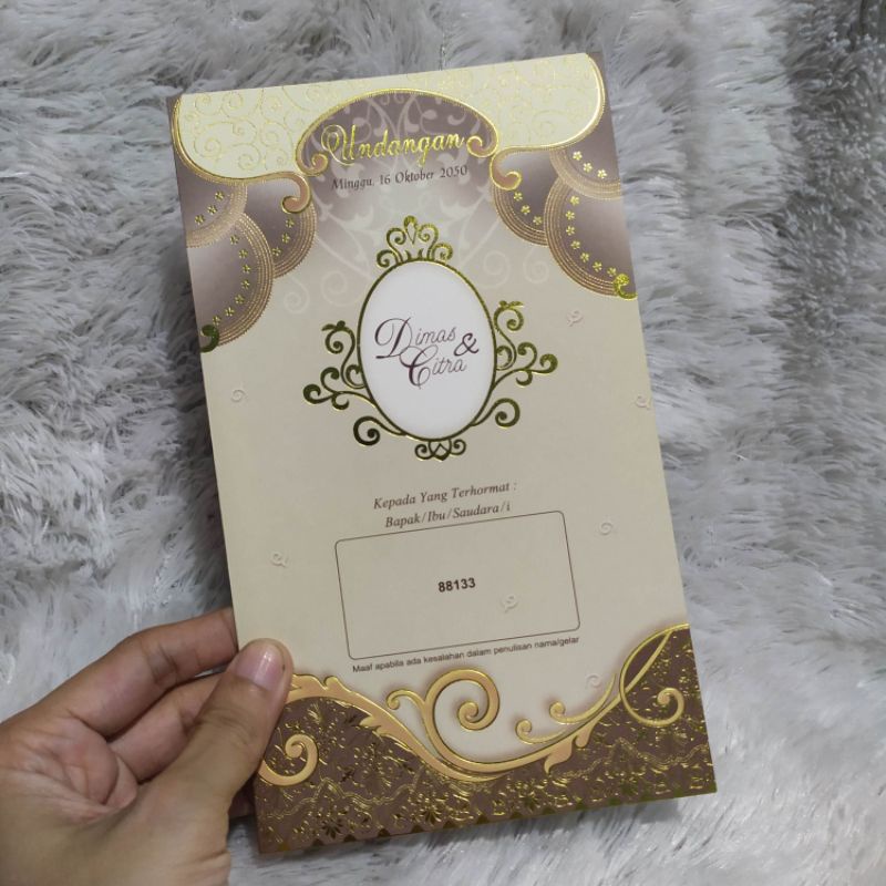 Jual UNDANGAN 88133 PERNIKAHAN WEDDING AKAD RESEPSI KHITAN MURAH MERIAH ...