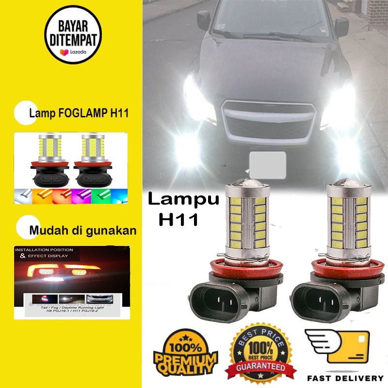 Jual [BISA COD] Bohlam Lampu Fog Lamp FOGLAMP H11-16Watt Led 33 6000K Super White | Shopee Indonesia