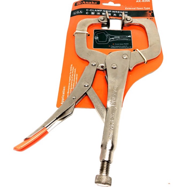 Jual tang catok 11" C clamp grip wrench Asaki original | Shopee Indonesia