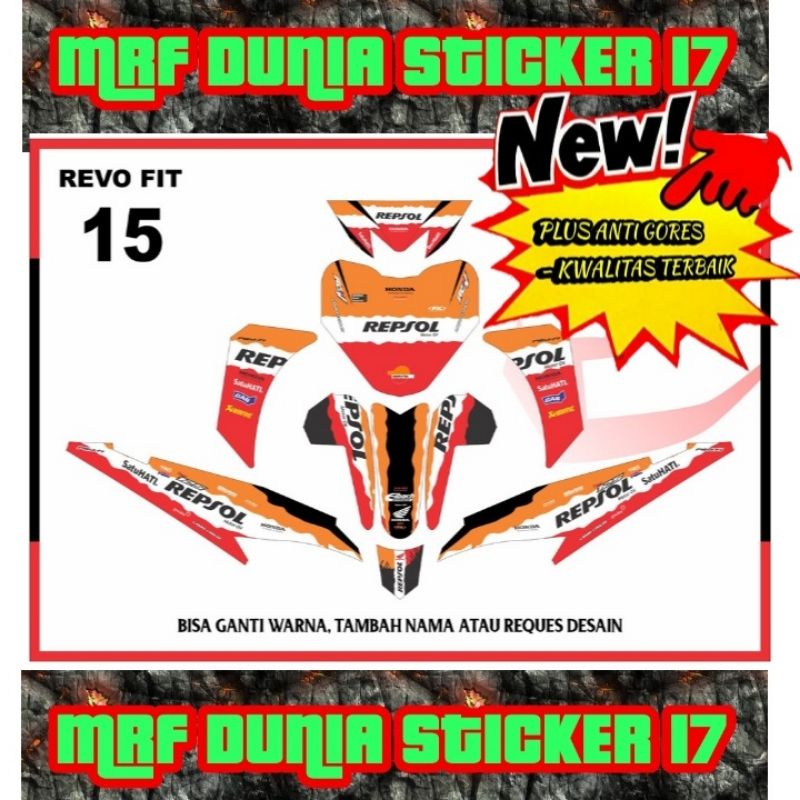 Jual Sticker decal Honda Revo Fit Full Body dekal Honda evo Fit Stiker ...