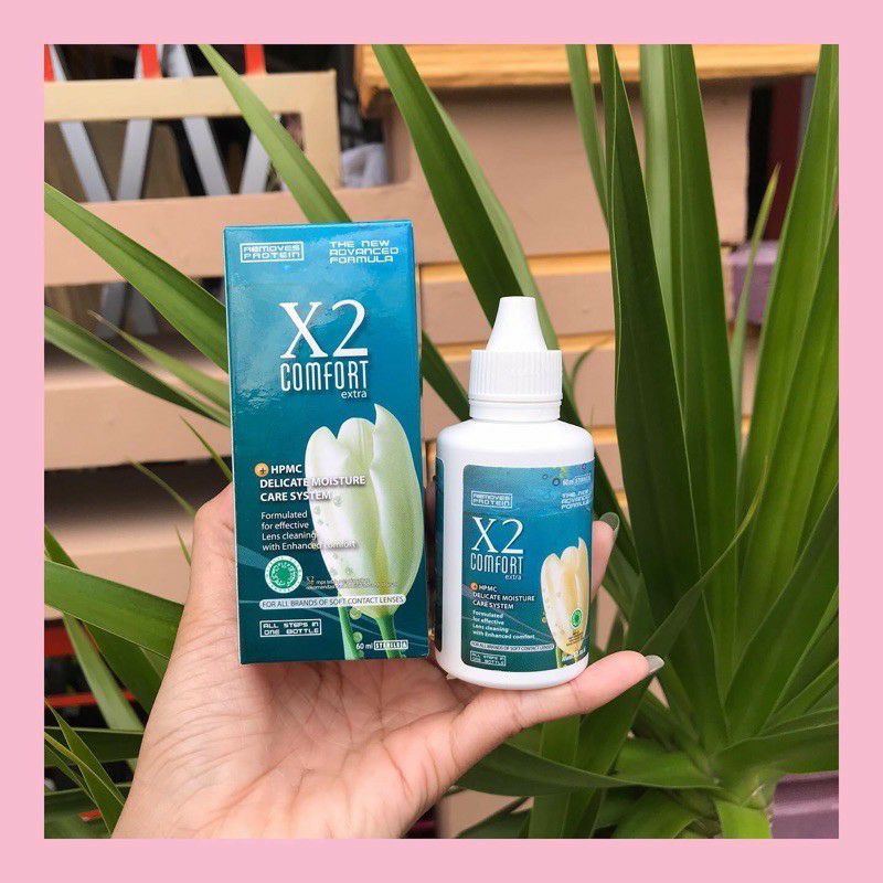 Jual Cairan Softlens X2 60ml / Pembersih soflens x2 60ml / cairan ...