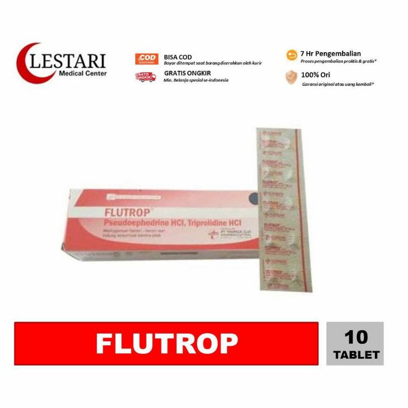 Jual Flutrop Pilek Hidung Tersumbat [ Strip / 10 Tab] | Shopee Indonesia