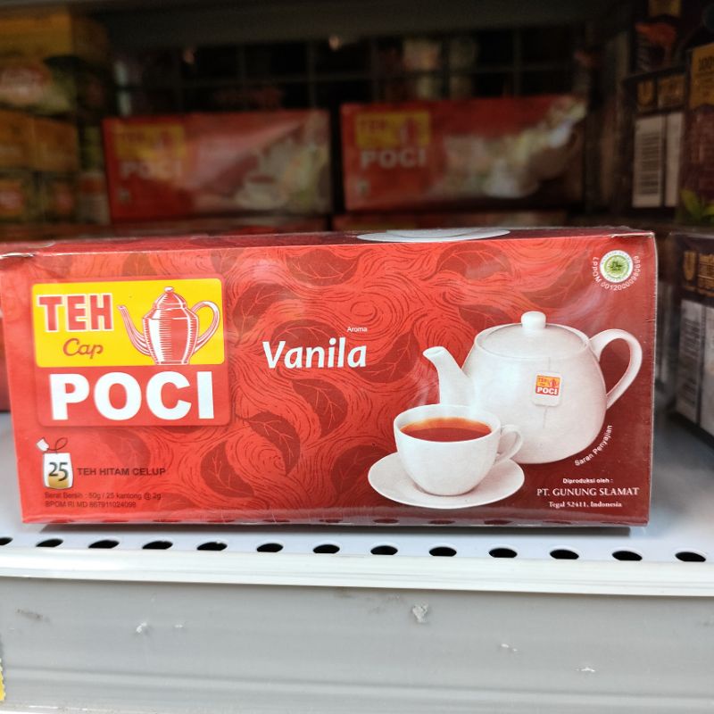 Jual teh poci vanilla/teh celup hitam rasa vanila 25pcs/teh poci ...