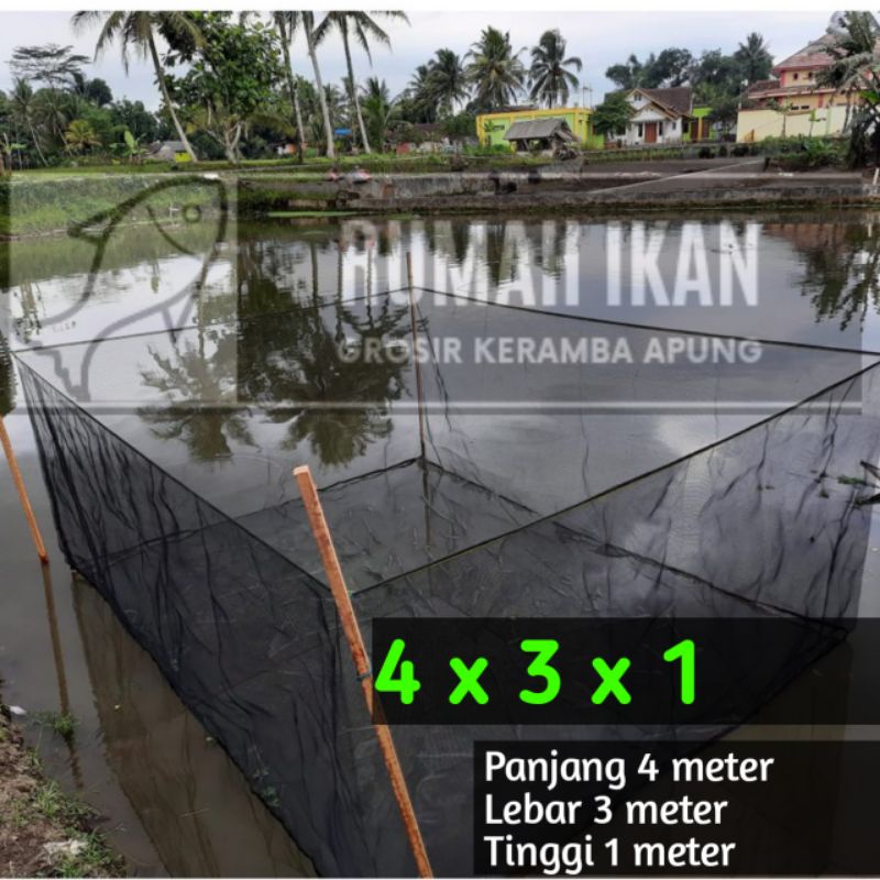 Jual RI - Hapa Jaring Keramba ikan ukuran 4m x 3m x 1m Waring Anti ...