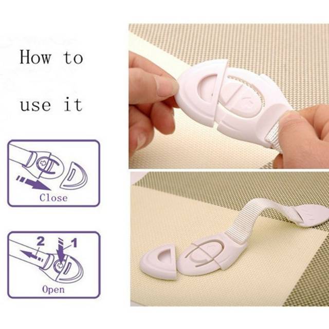 Jual Pengaman laci lemari pintu kulkas / safety lock drawer / baby ...