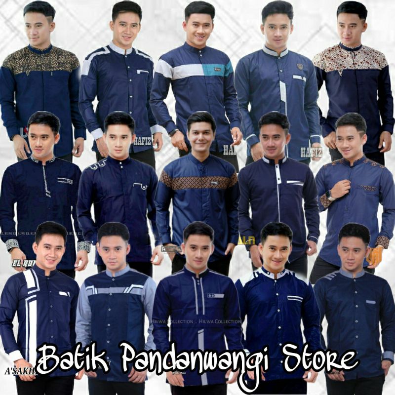 Jual Baju Koko Hadroh Hilwa Azzahir Kemeja Koko Gus Azmi Atasan Muslim ...
