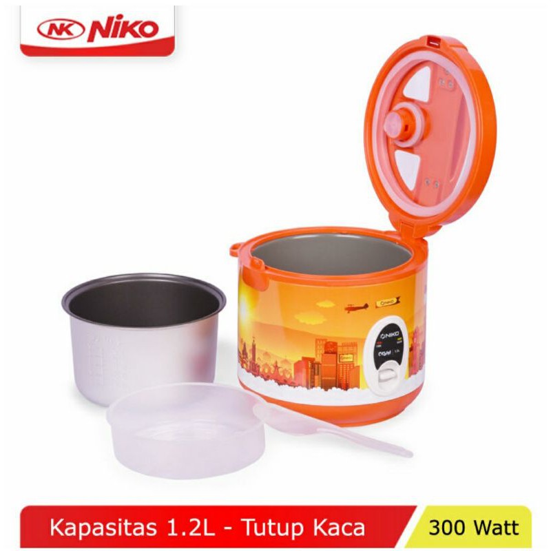 Jual NIKO Rice Cooker Oishi 1.2L Glass (3 in 1) | Shopee Indonesia